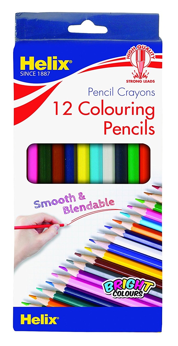 12 Helix Colouring Pencils Full Length – Comaco Toys